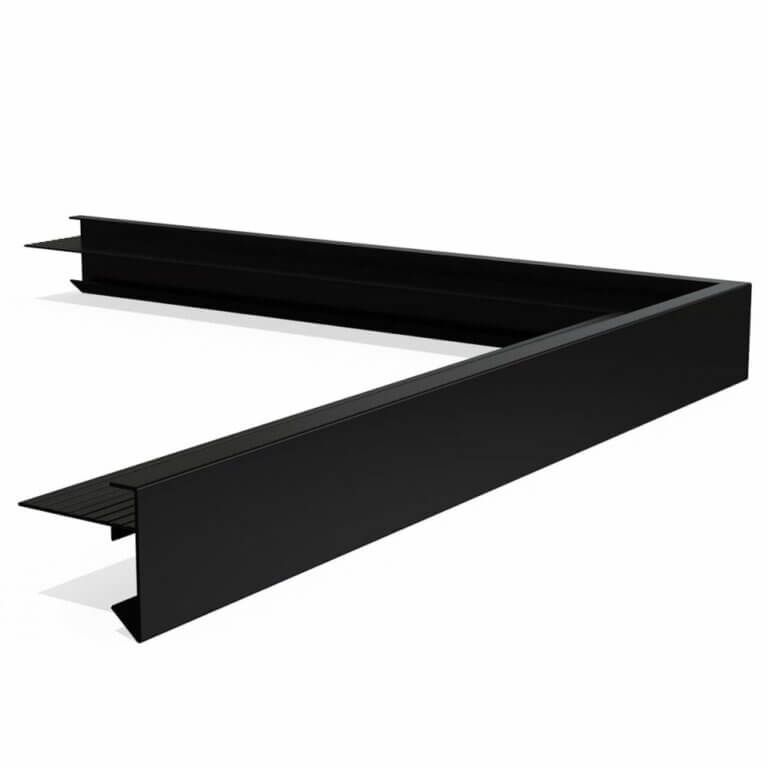 Buitenhoek daktrim aluminium zwart RAL 9005 | EPDMshop
